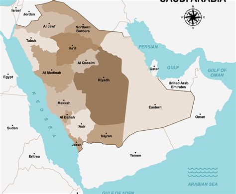 Saudi Arabia Regions Saudi Arabia Map Provinces