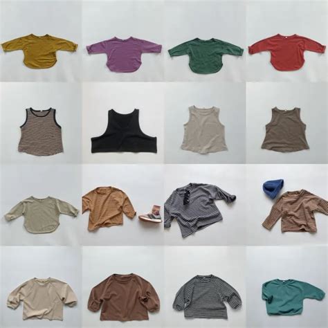 เด็ก2022 Ins ฤดูร้อนเด็กชายและเด็กหญิงเสื้อยืดแขนยาว Th