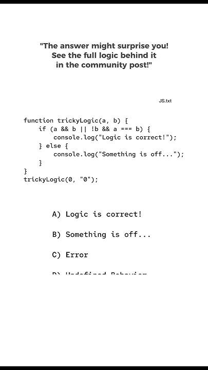 99 of coders fail this javascript logic can you solve it coding shorts quiz youtube