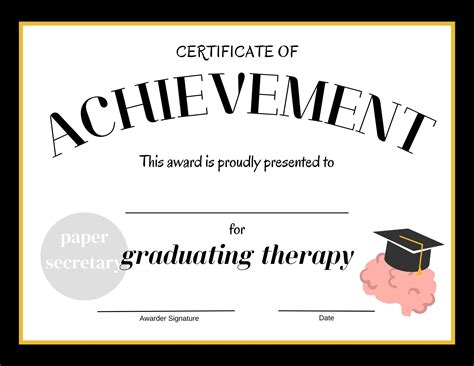 Therapy Graduation Certificate