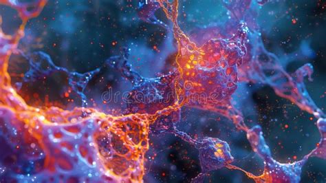 The Intricate Network Of Microtubules And Actin Filaments Forming A Contractile Ring During