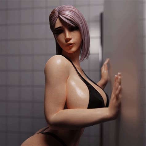 3d Printable Candace Shower Pin Up Girl Presupported Qb Works By