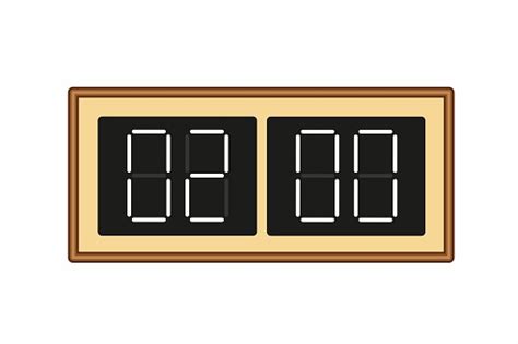 Vector Flat Illustration Of A Digital Clock Displaying 0200向量圖形及更多倒數圖片