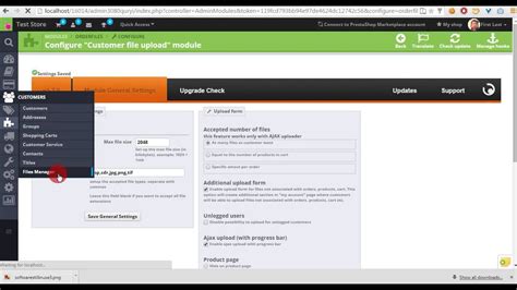 Files Upload To PrestaShop As A Customer YouTube