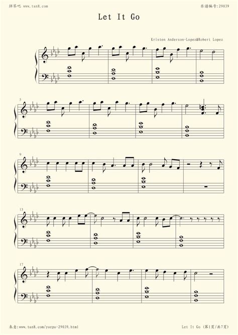 Let It Go 钢琴谱 《冰雪奇缘》主题曲 学琴记