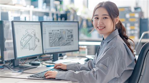 メカニカルエンジニア、機械系エンジニアの女性 フリー素材・テンプレート｜採用デザイン