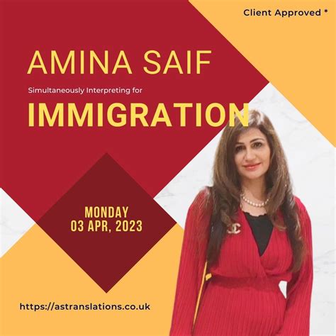 Amina Saif On Linkedin Immigration Astranslations Aminasaif