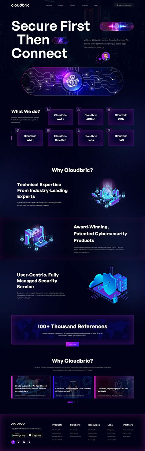 Cybersecurity Landing Page On Behance