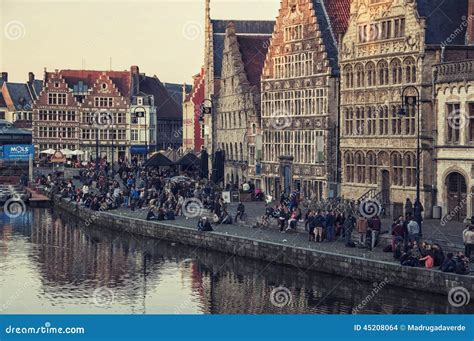 Centre De La Ville De Gand Belgique Image Stock éditorial Image Du