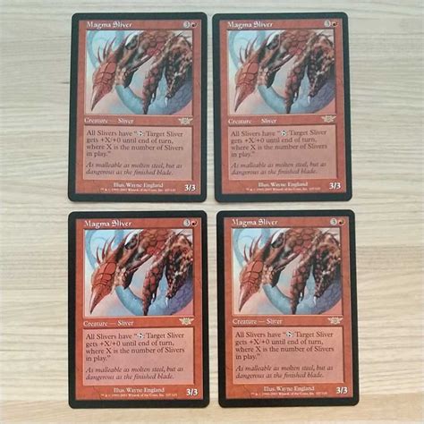 Mtg マジックザギャザリング Jp En 溶岩スリヴァーmagma Sliver Lgn 赤r 英語 4枚まとめ売り｜売買された