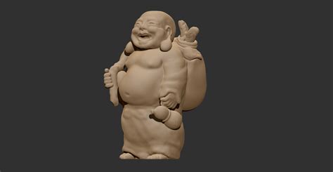 Файл Stl Character Buddha Figure Netsuke Japan Фигурка Будды нэцке Япония 🇯🇵・Дизайн для