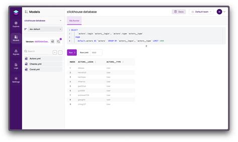 Models Page Synmetrix Docs