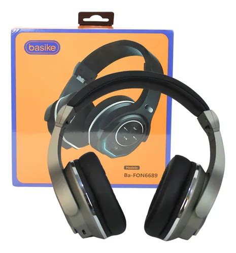 Fone De Ouvido Bluetooth Headphone Basike Ba Fon6689 Cinza