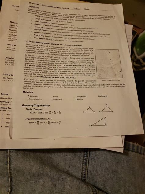 Physics Lab Measurement And Error Analysis Chegg