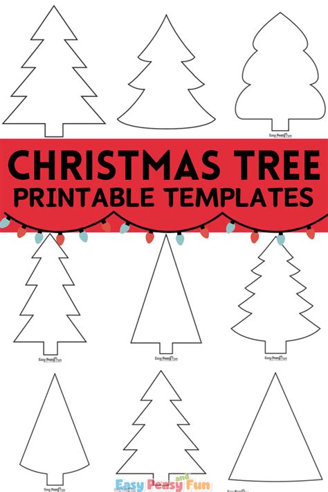 Free Printable Christmas Tree Templates Christmas Tree Template
