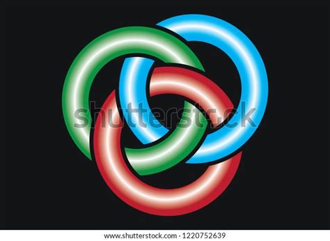 Vector Interlocking Circles Color Red Blue Stock Vector Royalty Free 1220752639 Shutterstock