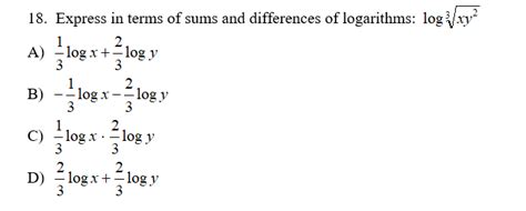 Solved 18 Express In Terms Of Sums And Differences Of Chegg Com