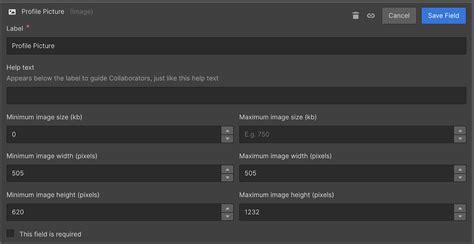 Set Size And Ratio Limits For Images Uploaded To The Cms Webflow Updates