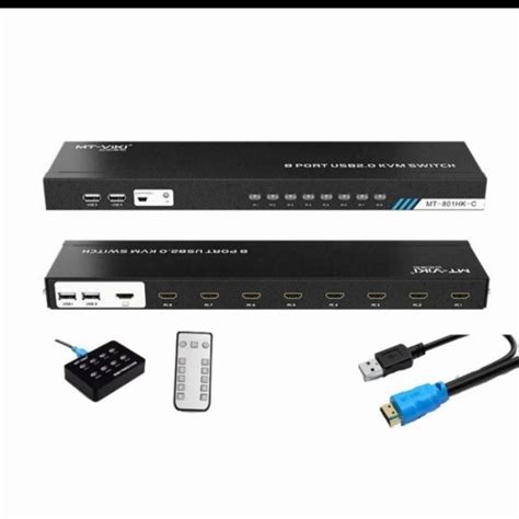 Jual HDMI KVM Switch 8 Port Support 4K Include 8 Pcs Kabel KVM HDMI Shopee Indonesia