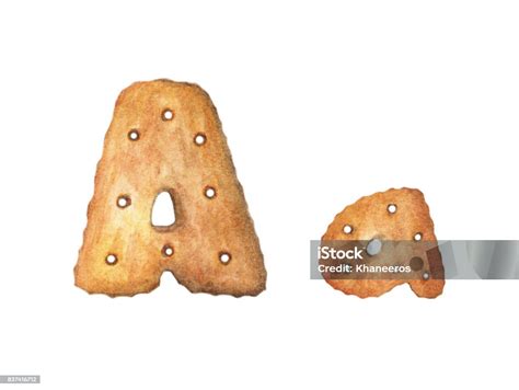 쿠키 편지 A 백색 배경입니다 쿠키 폰트입니다 음식 기호 Abc 0명에 대한 스톡 벡터 아트 및 기타 이미지 0명 갈색 교육 Istock