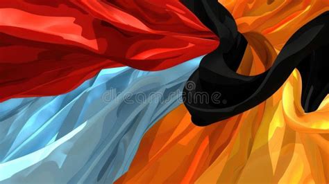 Abstract Swirling Fabric In Vibrant Colors Creating A Dynamic Visual Flow Stock Illustration