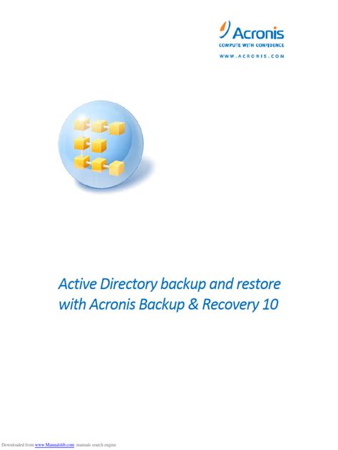 Backup And Recovery 10 Active Directory Backup And Restore Pdf