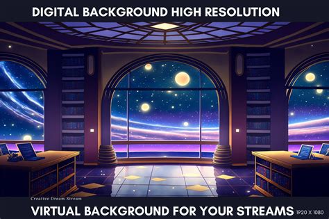 Planetary Paradise Streaming Background Space Theme Digital Art Stream Backdrop Etsy