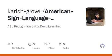 GitHub Karish Grover American Sign Language Recognition ASL Recognition Using Deep Learning