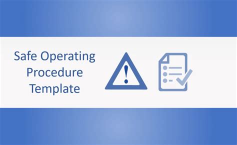 Free Safe Operating Procedure Template