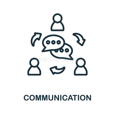 Communication Line Icon Monochrome Simple Communication Outline Icon