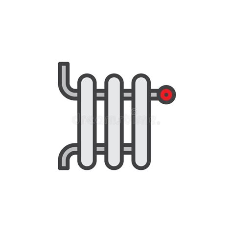 Heating Radiator Filled Outline Icon Stock Vector Illustration Of Perfect Radiator 103473175