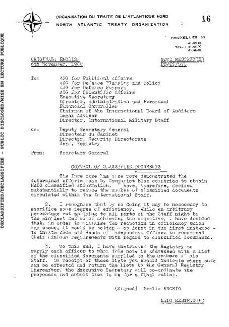 Control Of Classified Documents Nato Archives Online