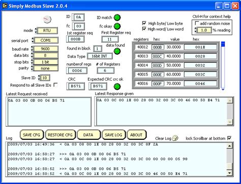 Simply Modbus Modbus Rtuascii Slave Test Software