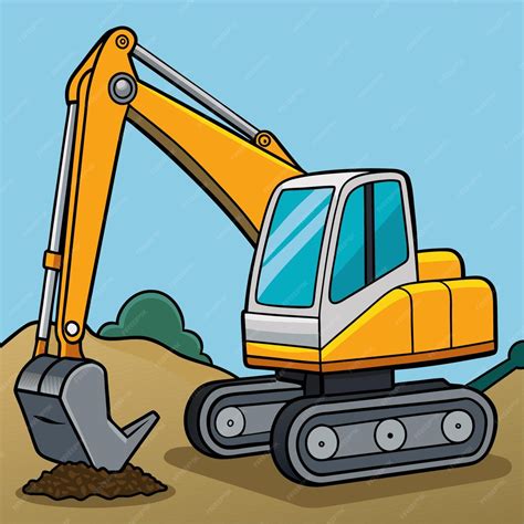 Premium Vector Excavator Clip Art Vector Icon Sticker Illustration