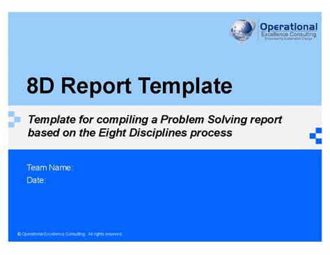 8d Report Template Powerpoint Intended For 8d Report Format Template