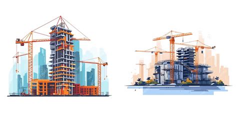 A Rendering Of A Building Under Construction Premium Ai Generated Vector