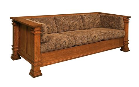 Solid Wood Frame Deep Cushion Sofa Amish Made Dutchcrafters