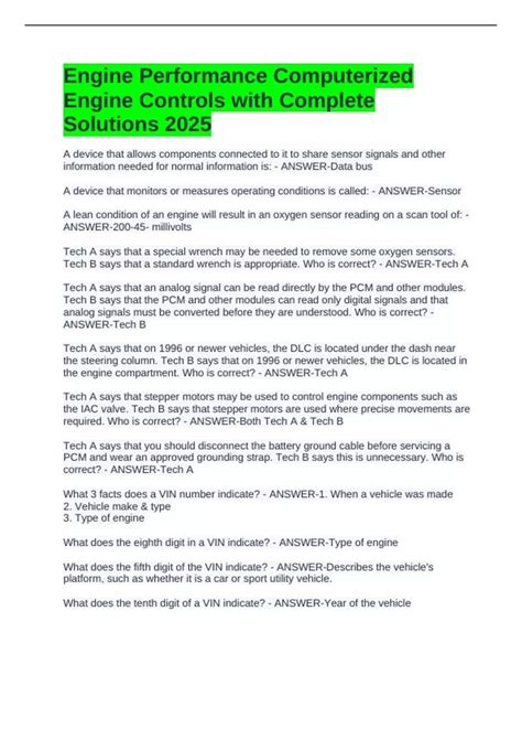 Engine Performance Computerized Engine Controls With Complete Solutions