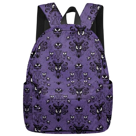 Grimace 귀신 맨션 보라색 청소년 학교 가방 소년 소녀 학교 배낭 데이 팟 백팩 남성 여성 여행 Mochila백팩 Aliexpress