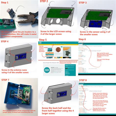 3d Printable Diy Distance Meter Arduino Ultrasonic Range Finder Lcd By Harris Mier