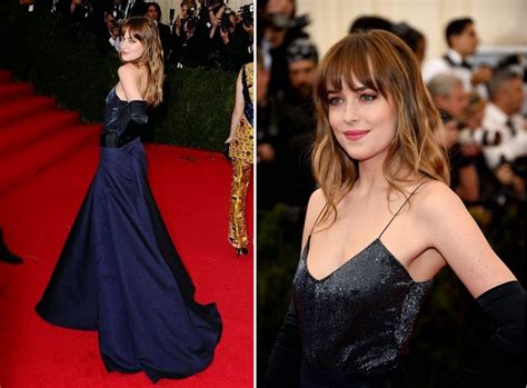 Os Vestidos De Festa Da Atriz De Tons De Cinza Dakota Johnson
