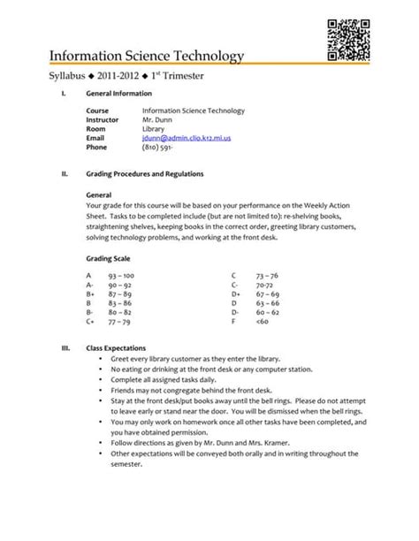 Information Science Technology Syllabus Pdf Technology And Computing