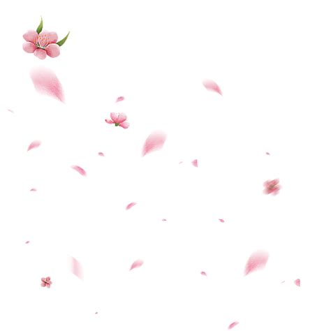 飘落樱花桃花装饰花瓣漂浮免抠素材