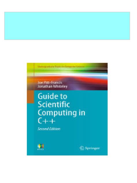 Full Guide To Scientific Computing In C 2nd Edition Joe Pitt Francis