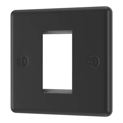 Lap 1 Module Modular Faceplate Matt Black Screwfix