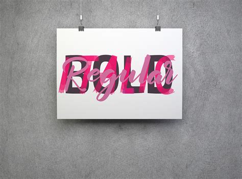 Bold Italic Regular Typography Family Concept On Behance