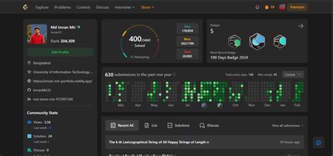 Leetcode Coding Problemsolving Algorithms Softwareengineering Github Md Imran Mir