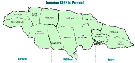 Transformation Of The Parishes Of Jamaica 1572 To Present Fiwi Roots
