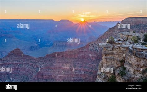 Grand Canyon Mather Point Sunrise Viewing Usa National Parks
