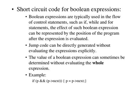 Ppt Short Circuit Code For Boolean Expressions Powerpoint Presentation Id 5099310